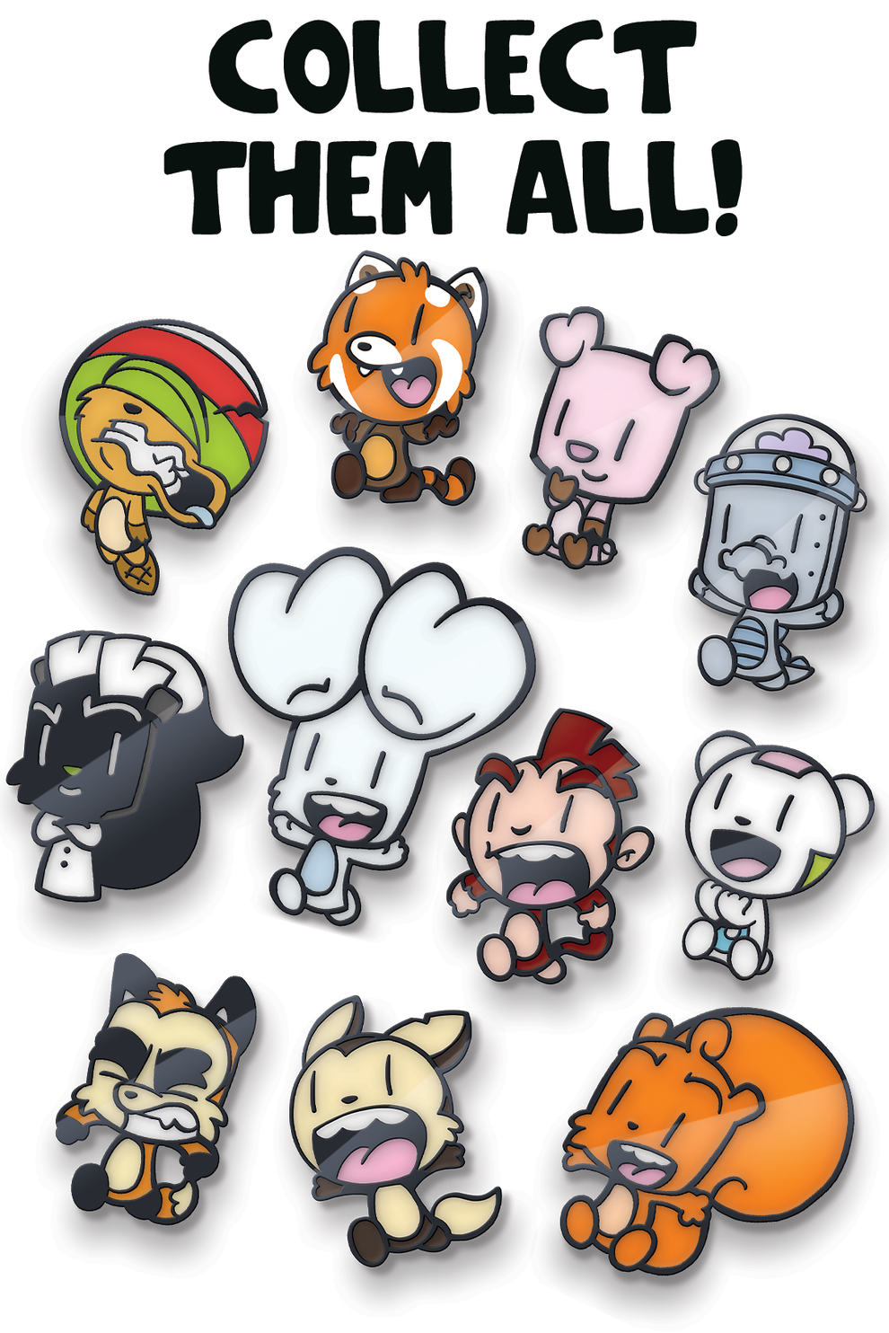 Bunny vs Monkey Pig pin badge - The Phoenix Shop